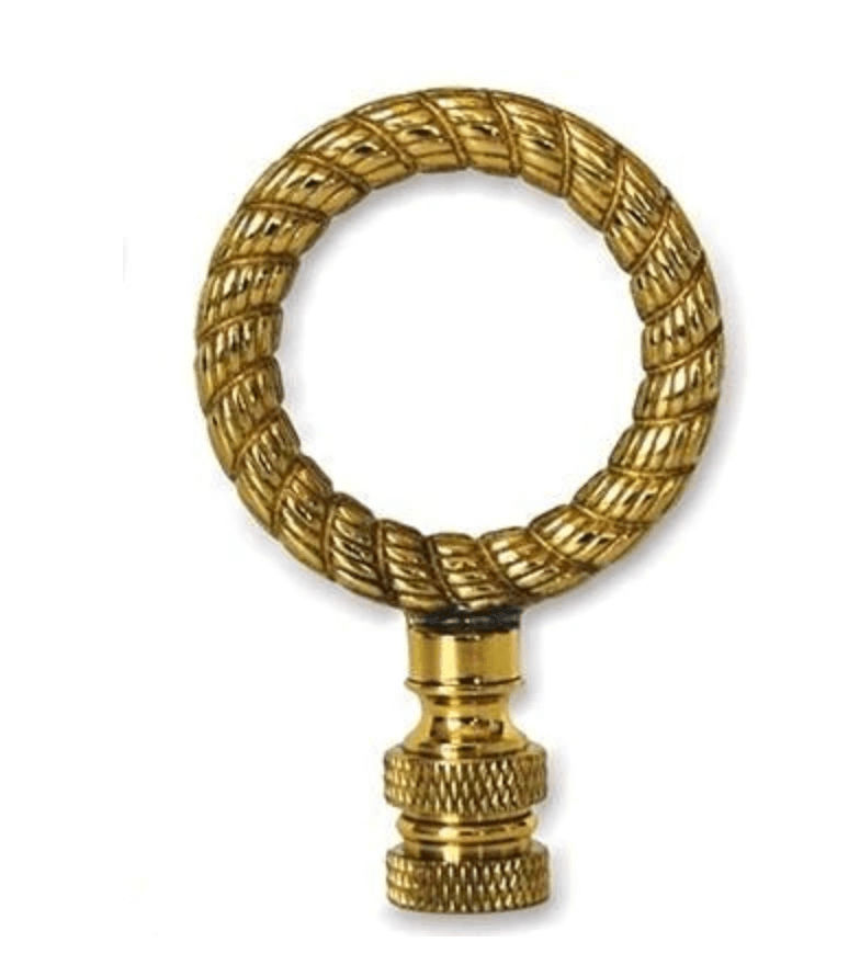 Polished Brass Ring Finial